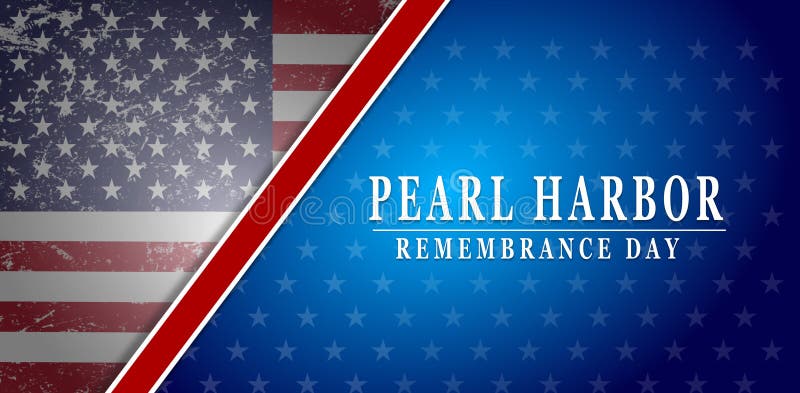 Pearl Harbor Remembrance, Blue Background Stock Illustration ...