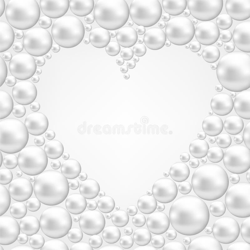 Pearl heart stock vector. Illustration of pearl, love - 29075345