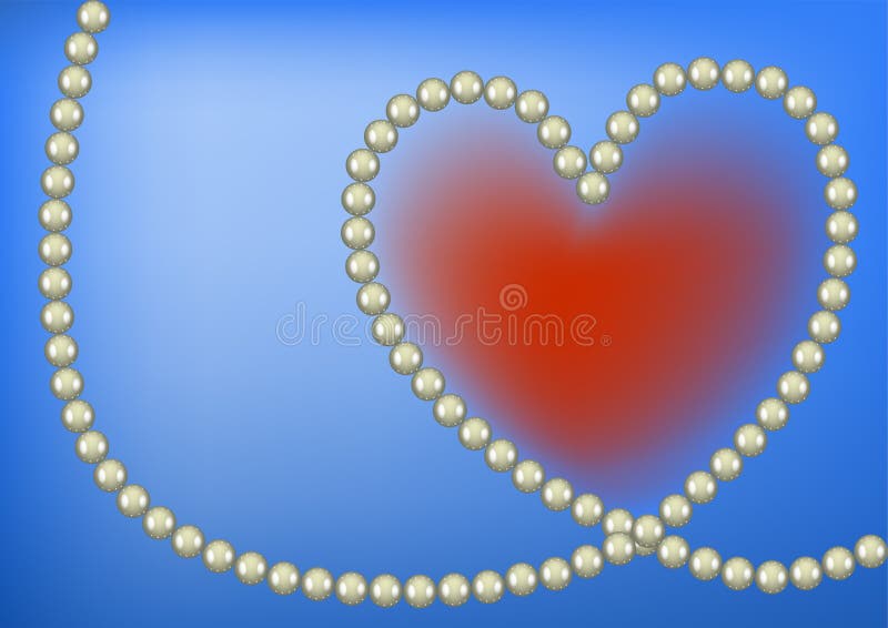 Pearl heart stock vector. Illustration of pearl, vector - 7533001