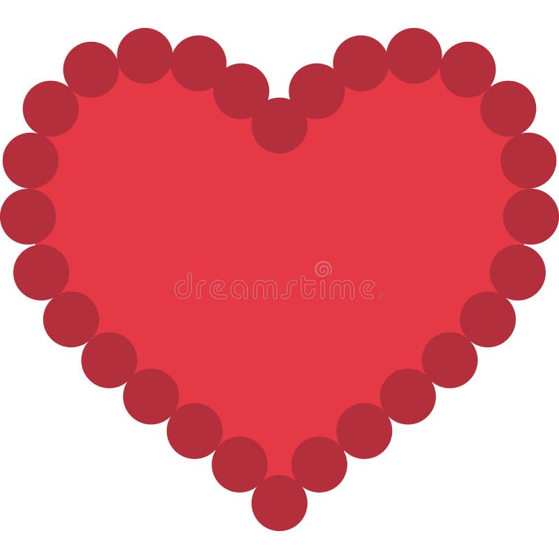 Pearl Heart Filled Icon Vector Stock Vector - Illustration of vector ...