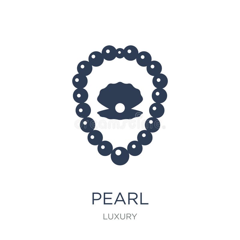 Pearl Icon. Trendy Flat Vector Pearl Icon on White Background Fr Stock ...