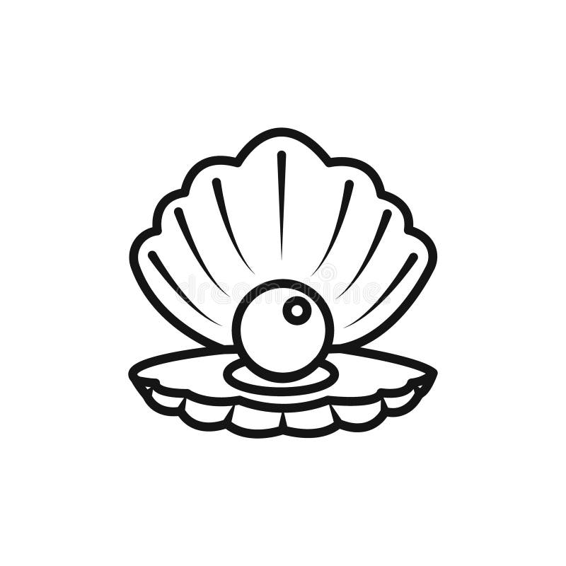 Pearl Icon Vector Set Collection for Web Stock Vector - Illustration of ...