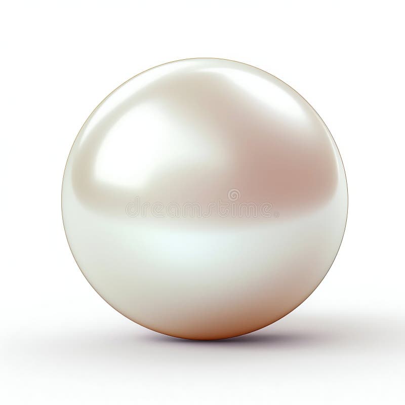 Pearl Isolated on White Background. Generative Ai Stock Illustration ...
