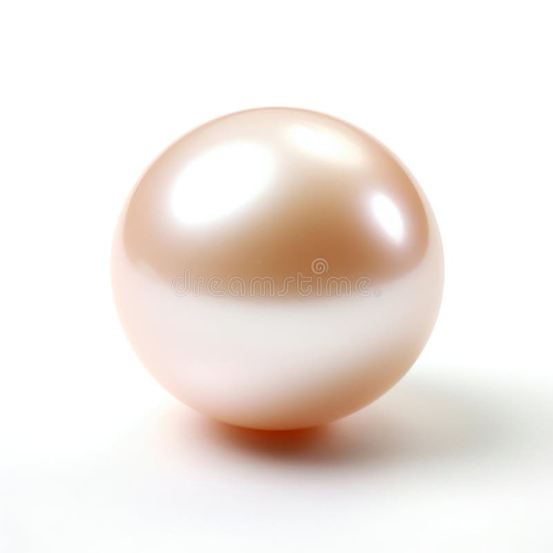 Pearl Isolated on White Background. Generative Ai Stock Illustration ...