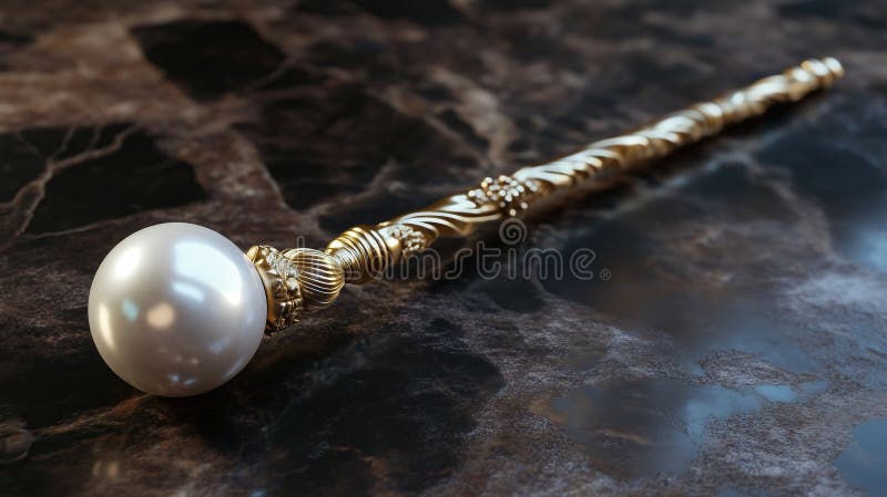 Pearl wand stock photo. Image of jewelry, gold, gemstone - 329933240