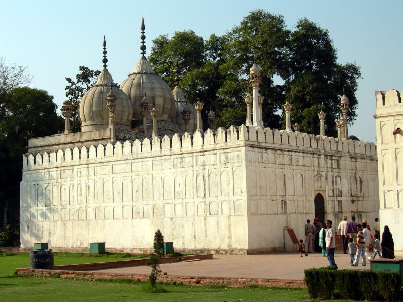 The Pearl Mosque in Red Fort in Delhi India. No People in Photo Stock ...