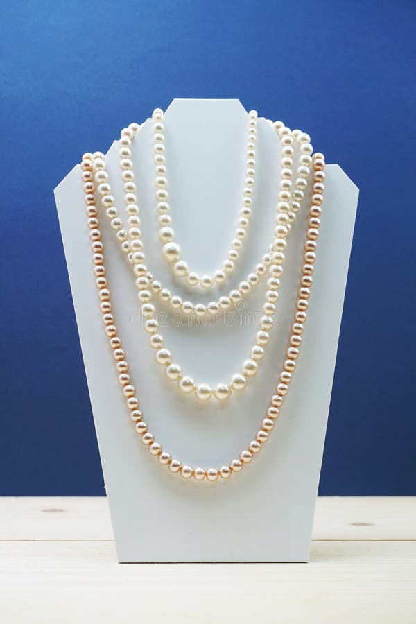 Display Of Beautiful Pearl Necklace Stock Image - Image of pearls, love ...