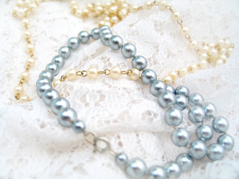 Pearl Necklace stock image. Image of classy, lace, needful - 49793
