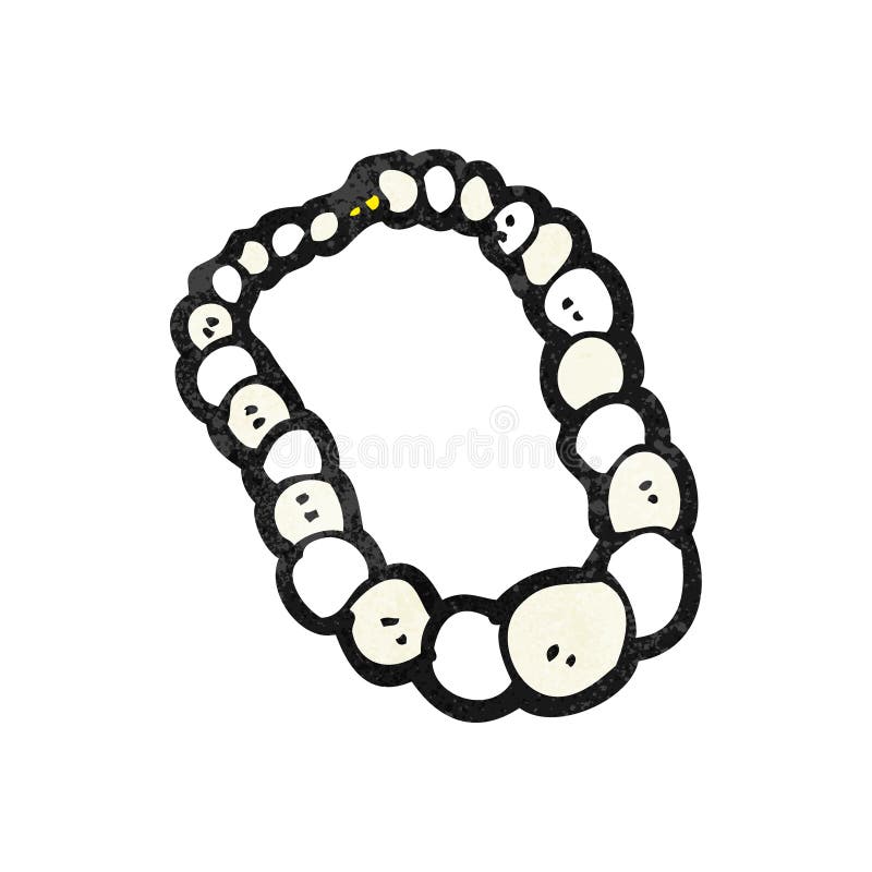 Pearl necklace cartoon stock vector. Illustration of hand - 38054938