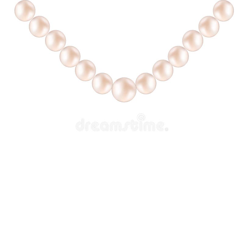 Pearl Necklace Isolated Illustration Vector - Vector Stock Vector ...
