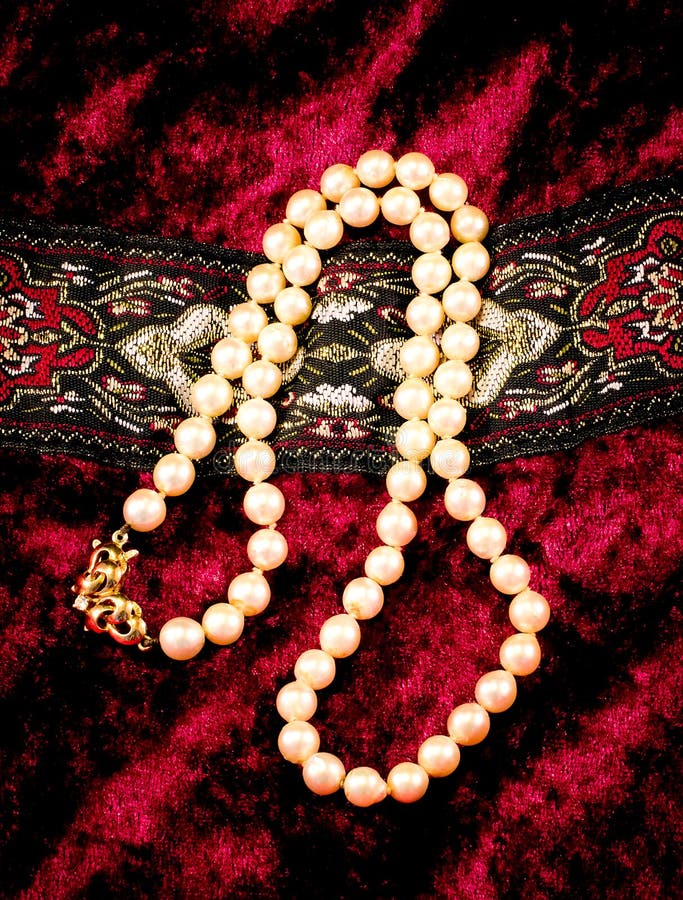 Pearl necklace stock photo. Image of romantic, elegant - 37773066