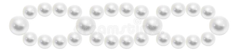 Pearl Necklace String. White Elegant Jewel Mockup Stock Vector ...