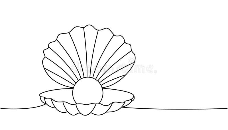 Conch Shell Continuous Line Drawing Stock Illustrations – 76 Conch ...
