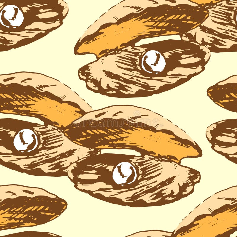 Pearl oyster stock vector. Illustration of water, summer - 32753434