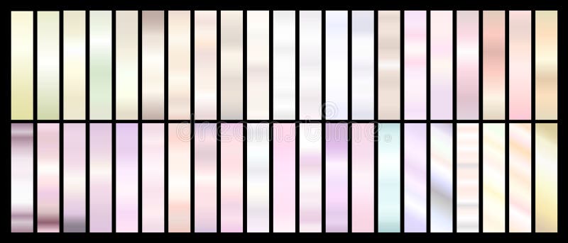 Pearl or Pastel Silk Gradient Color Set Stock Vector - Illustration of ...