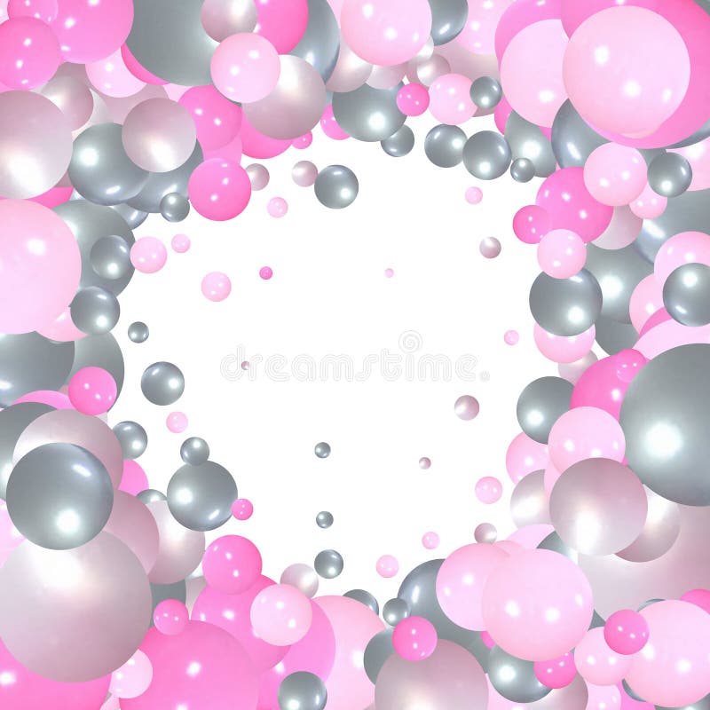 Pearl Photo Frame. Colored Balls. Decor Element. Eps 10 Stock ...