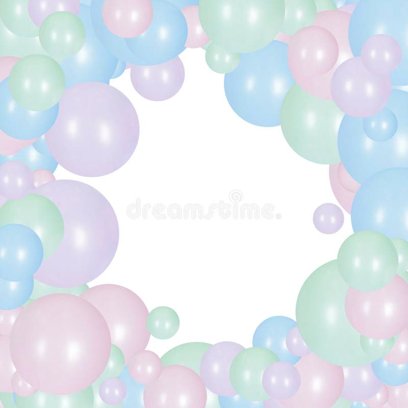 Pearl Photo Frame. Colored Balls. Decor Element. Eps 10 Stock ...