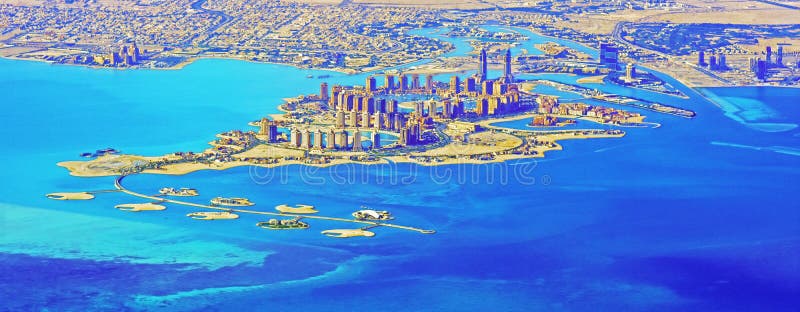 The Pearl - Qatar stock image. Image of commercial, tower - 65616043