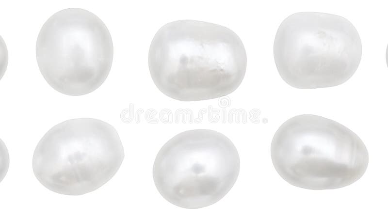 Pearl Rare Jewel Stones Set Texture on White Light Isolated Background ...