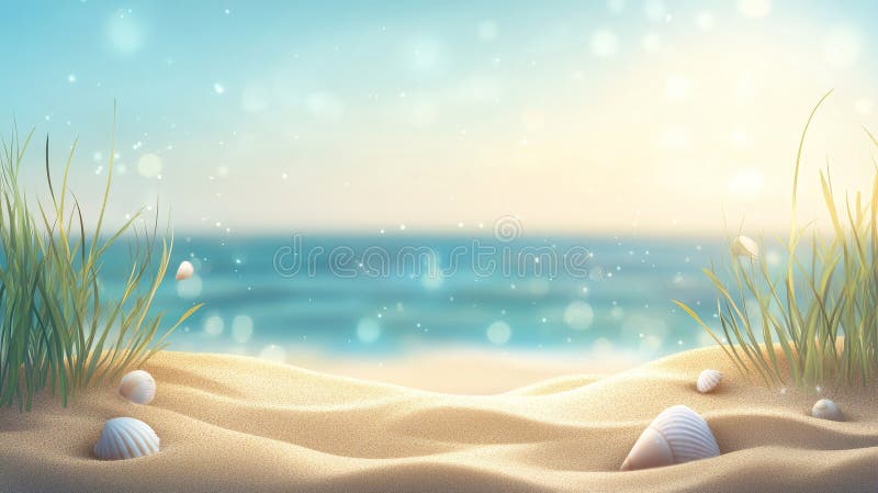 A Pearl Rests in an Open Seashell on a Sandy Beach, Set Against an ...