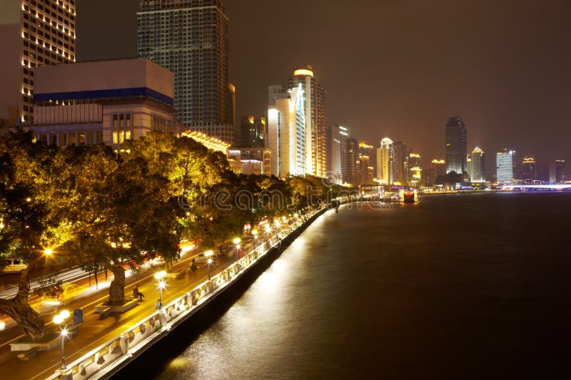Pearl river bund stock photo. Image of bank, dazzling - 28730106