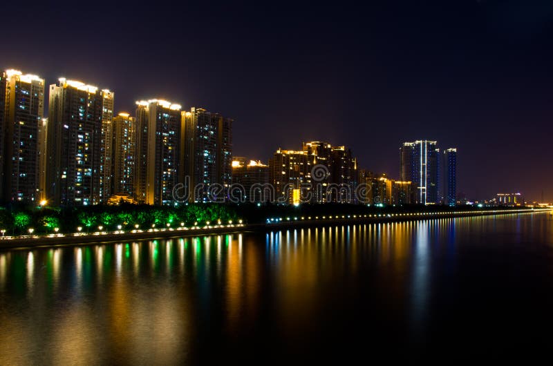Pearl river bund. stock image. Image of modern, light - 45878953