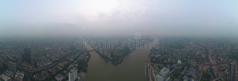 The the Pearl River and Guangzhou City in the Morning Stock Photo ...