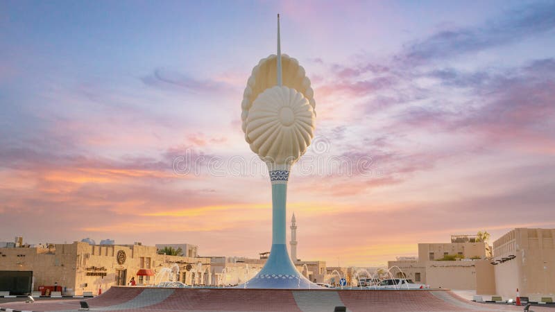 The New Pearl Roundabout in Al Wakrah Beach. Qatar Stock Photo - Image ...