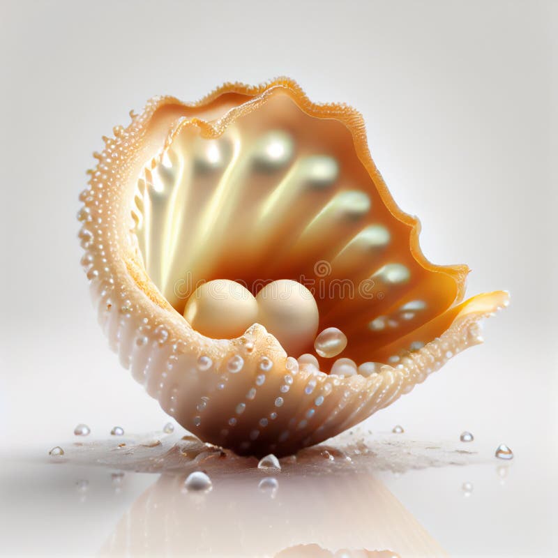 Pearl in the shell. stock image. Image of shell, wealth - 269269715