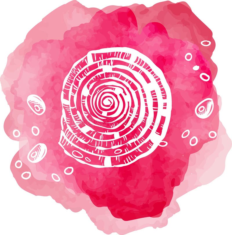 Pearl Shell on Blue Illustration Stock Illustration - Illustration of ...