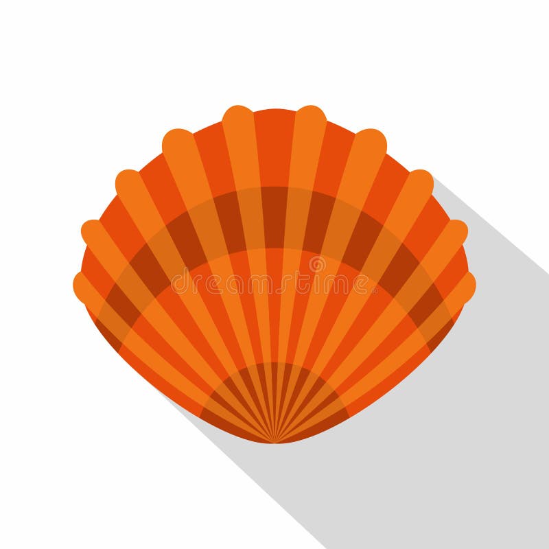 Pearl Shell Icon, Flat Style Stock Vector - Illustration of drawing ...