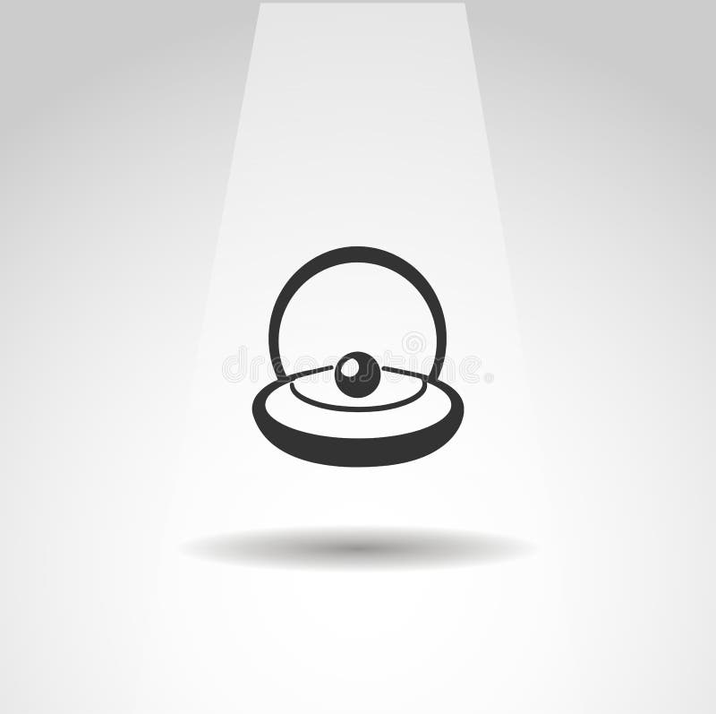 Pearl in a Shell Icon, Pearl Simple Icon Stock Vector - Illustration of ...