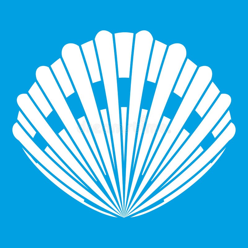 Pearl shell icon white stock vector. Illustration of beautiful - 98319955