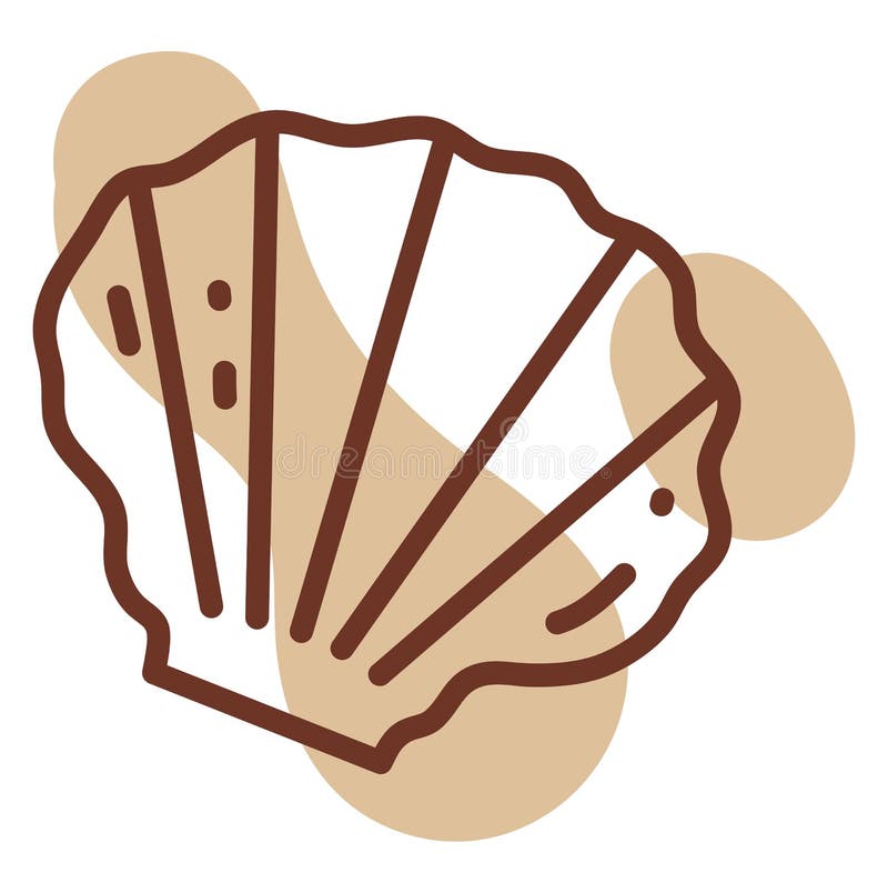 Pearl shell, icon stock vector. Illustration of icon - 261075783