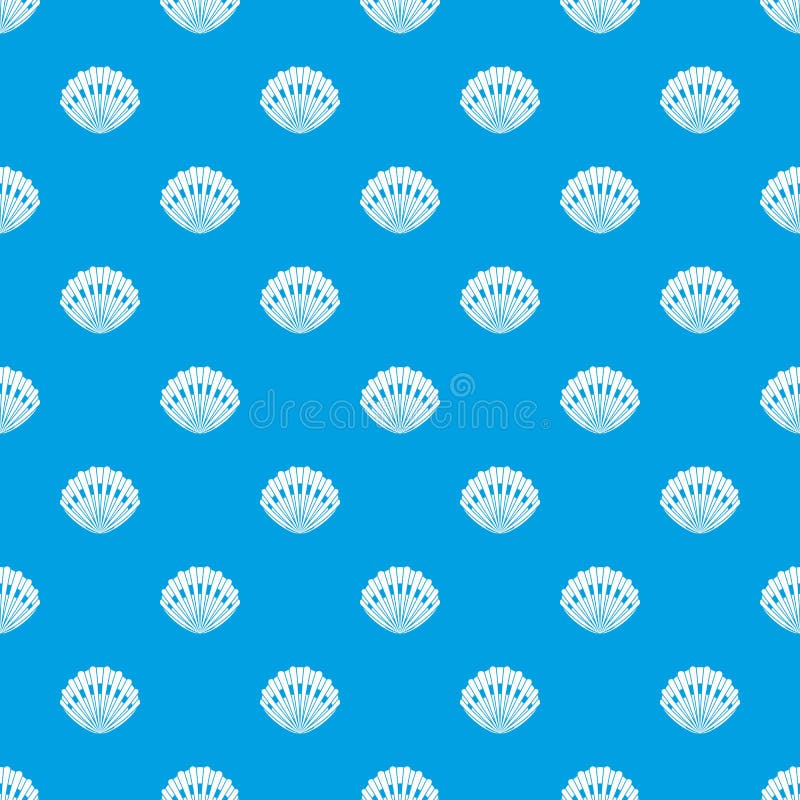 Pearl Shell Pattern Seamless Blue Stock Vector - Illustration of beach ...