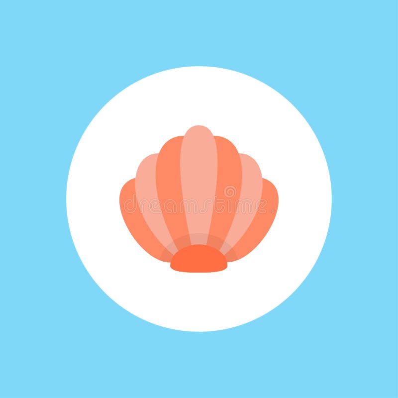 Shell Vector Icon Sign Symbol Stock Vector - Illustration of natural ...