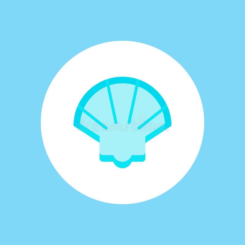 Shell Vector Icon Sign Symbol Stock Vector - Illustration of flat ...