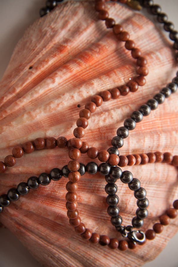 Pearl shells and beads stock photo. Image of beautiful - 70467326