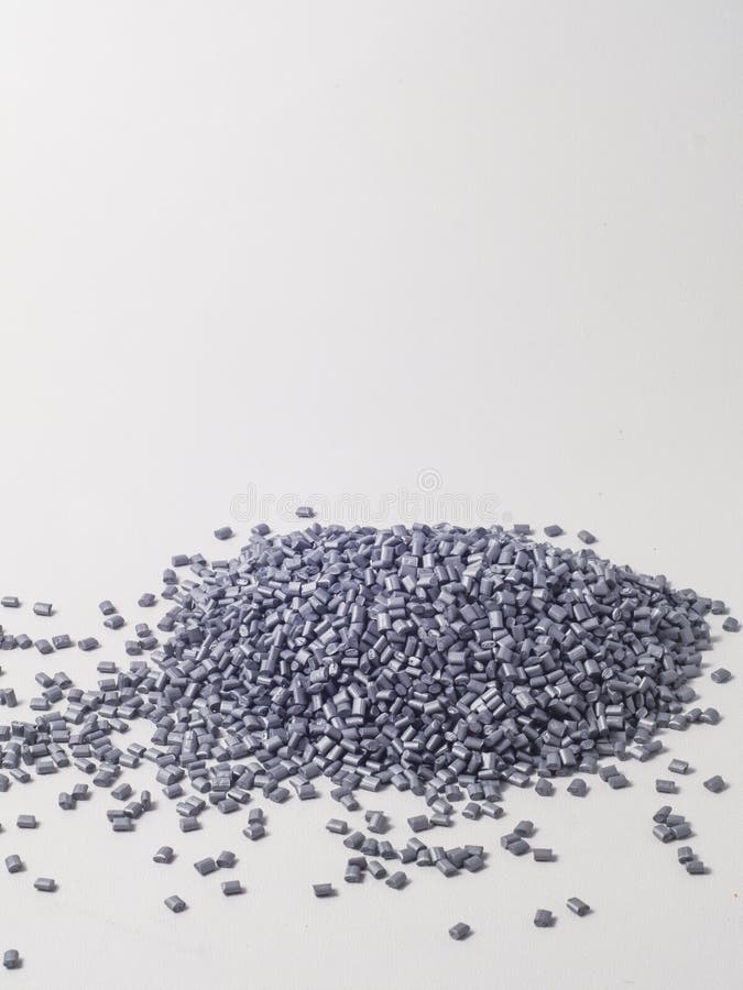 White Plastic Resin Masterbatch Isolated on White Background Stock ...