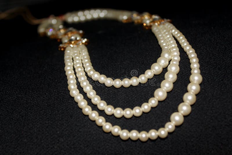 Pearl Strings Abstract Necklace Background Stock Photo - Image of ...