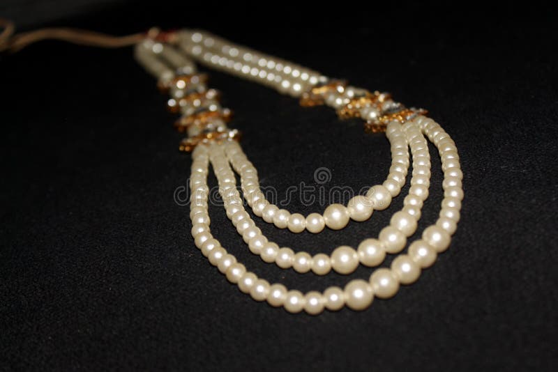 Pearl Strings Abstract Necklace Background Stock Photo - Image of jewel ...