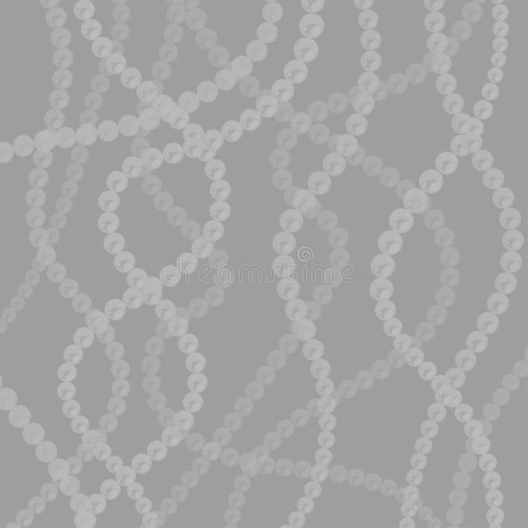 Pearl Strings Background. Curved Wavy Strings of Pearls. Stock Vector ...