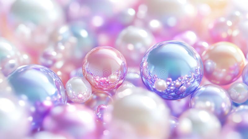 Pearl Texture, Smooth Fluid Background, and Colorful Reflections Create ...