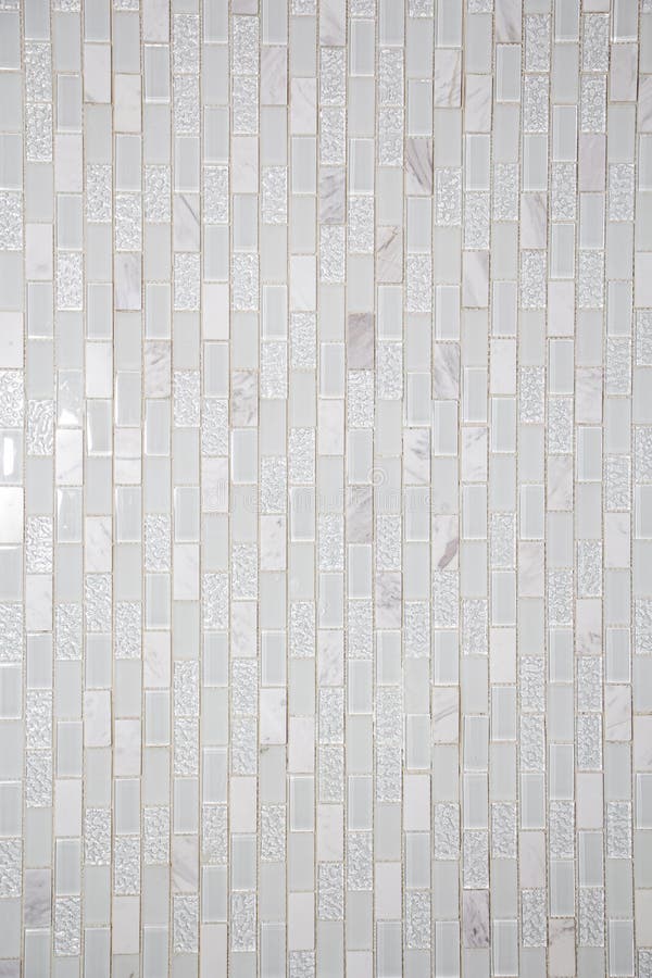 Pearl Tiles, Small Pieces Decorating the Wall, Front View. Background ...