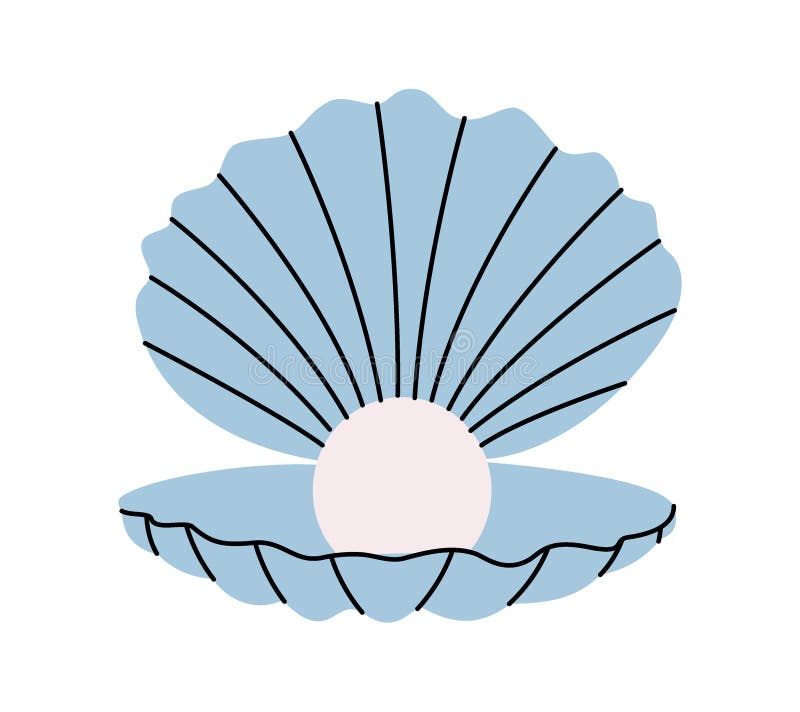 Teal Seashell Clipart