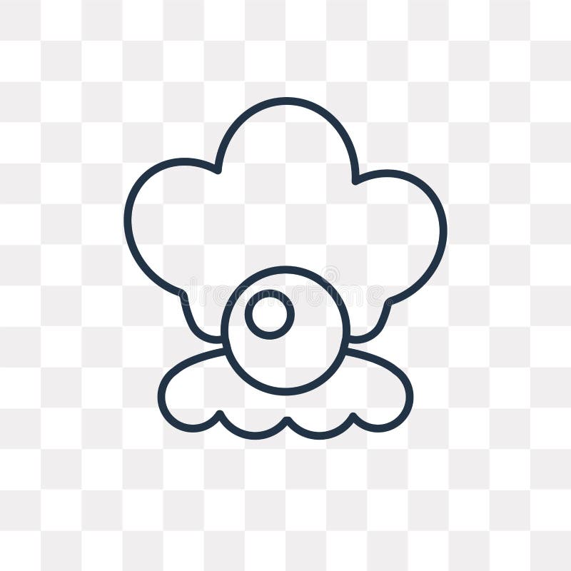 Pearl Vector Icon Isolated on Transparent Background, Linear Pea Stock ...