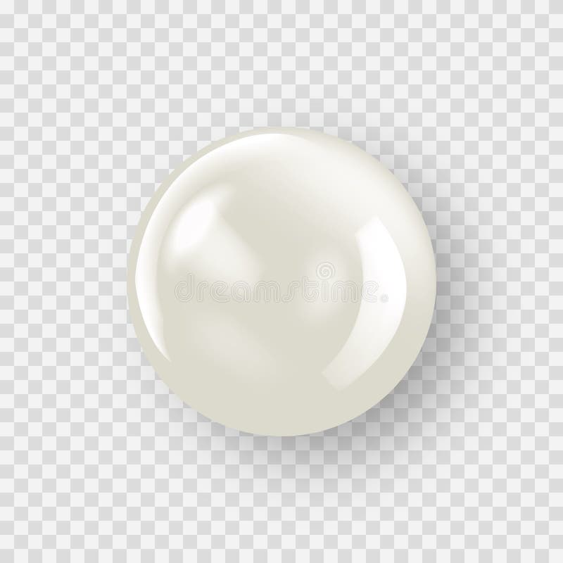 Pearl Vector on White Background. White Pearl. Stock Vector ...