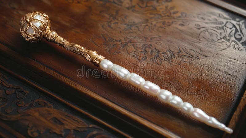 Pearl wand stock photo. Image of wood, beauty, wand - 329761844