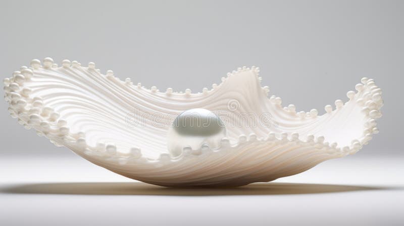 With Pearl Wave on White, Abstract Illustration Stock Illustration ...