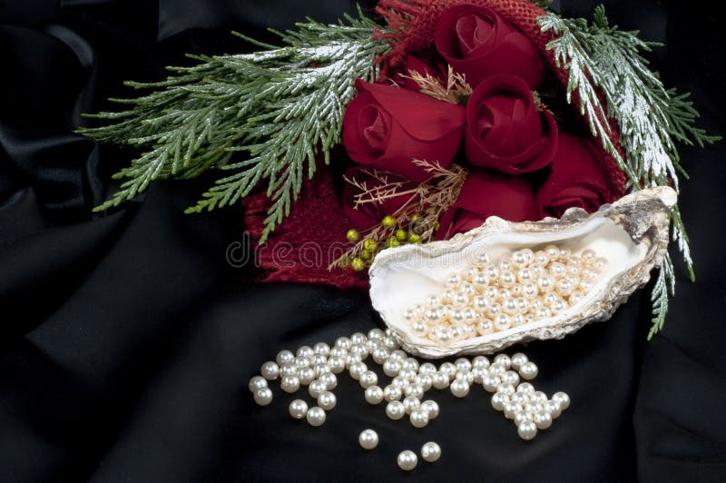 Pearl white and red roses stock image. Image of stone - 16381105